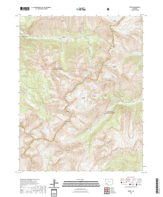 US Topo 7.5-minute map for Ophir CO – American Map Store