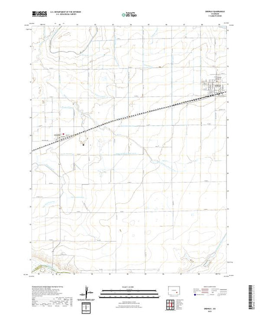US Topo 7.5-minute map for Ordway CO – American Map Store