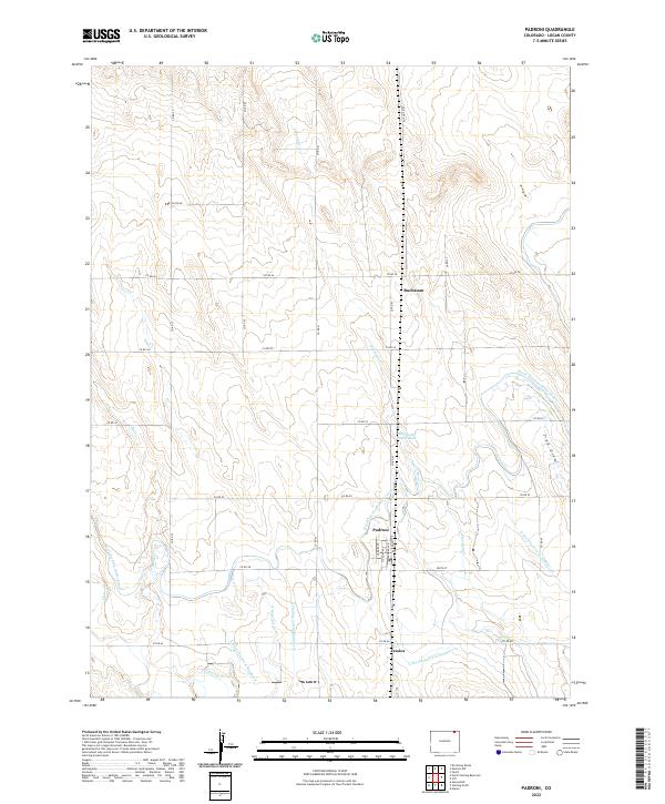 US Topo 7.5-minute map for Padroni CO – American Map Store