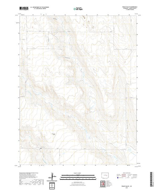 US Topo 7.5-minute map for Peace Valley CO – American Map Store