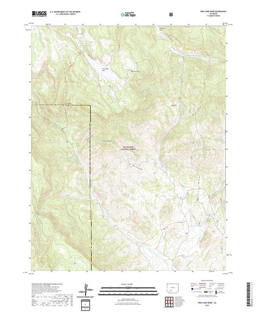 US Topo 7.5-minute map for Pine Cone Knob CO – American Map Store