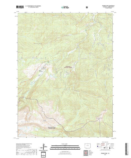 US Topo 7.5-minute map for Pingree Park CO – American Map Store