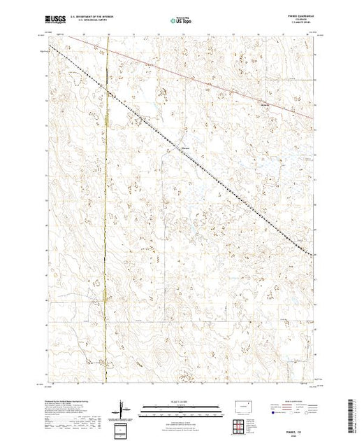 US Topo 7.5-minute map for Pinneo CO – American Map Store