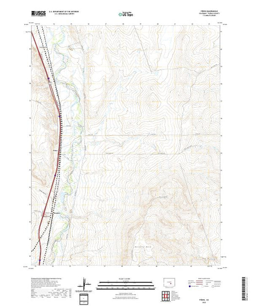 US Topo 7.5-minute map for Pinon CO – American Map Store
