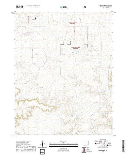 US Topo 7.5-minute map for Pintada Creek CO – American Map Store