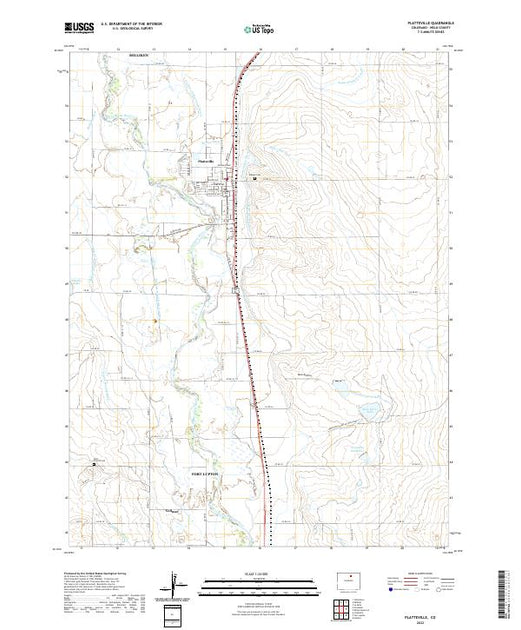 US Topo 7.5-minute map for Platteville CO – American Map Store