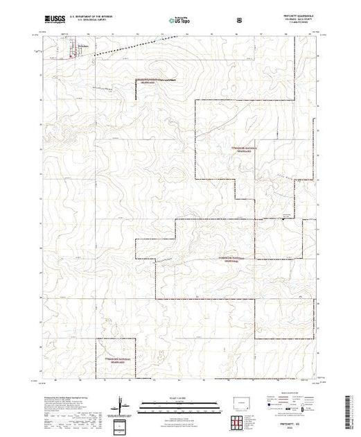 US Topo 7.5-minute map for Pritchett CO – American Map Store