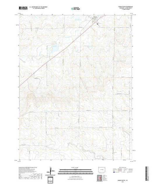 US Topo 7.5-minute map for Ramah South CO – American Map Store