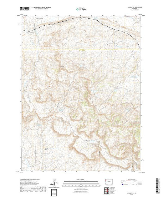 US Topo 7.5-minute map for Rangely NE CO – American Map Store