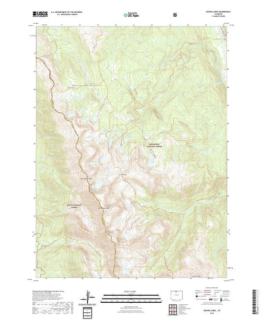 US Topo 7.5-minute map for Rawah Lakes CO – American Map Store