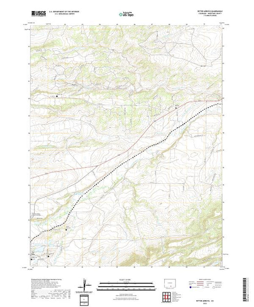 US Topo 7.5-minute map for Ritter Arroyo CO – American Map Store