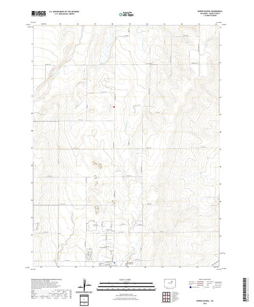 US Topo 7.5-minute map for Roper School CO – American Map Store