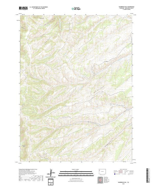 US Topo 7.5-minute map for Sagebrush Hill CO – American Map Store