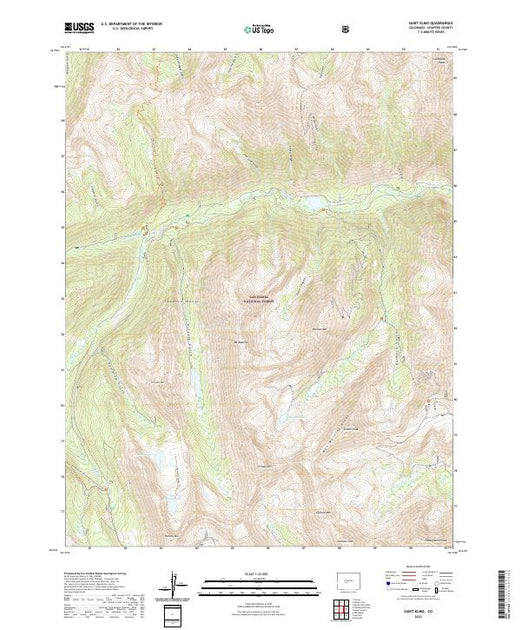 US Topo 7.5-minute map for Saint Elmo CO – American Map Store