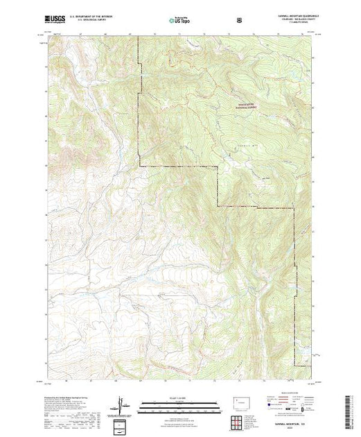 US Topo 7.5-minute map for Sawmill Mountain CO – American Map Store