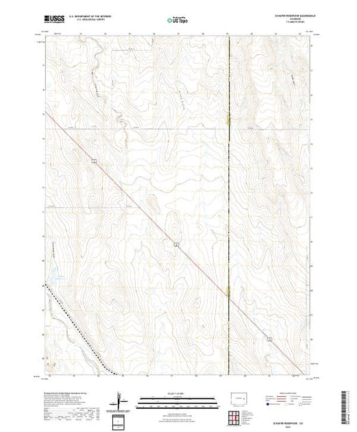US Topo 7.5-minute map for Schafer Reservoir CO – American Map Store