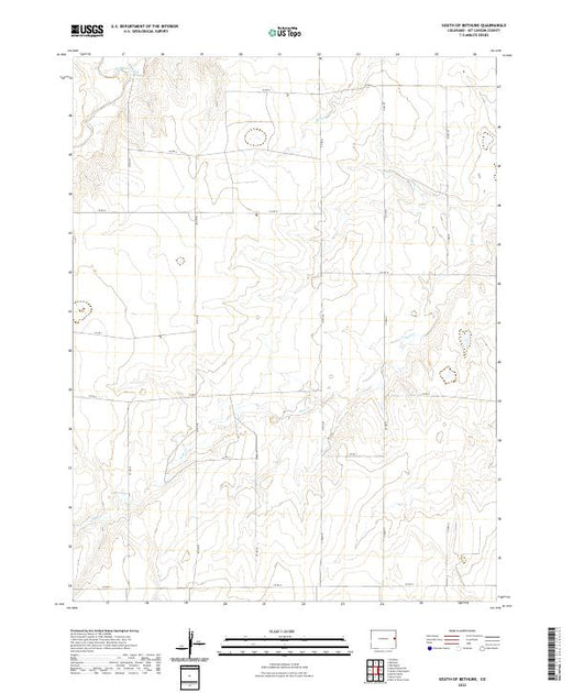 US Topo 7.5-minute map for South of Bethune CO – American Map Store