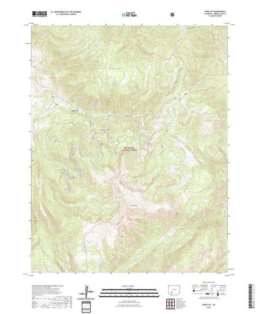 US Topo 7.5-minute map for Spar City CO – American Map Store
