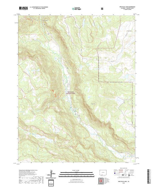 US Topo 7.5-minute map for Spectacle Lake CO – American Map Store