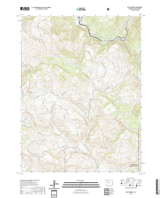 US Topo 7.5-minute map for State Bridge CO – American Map Store