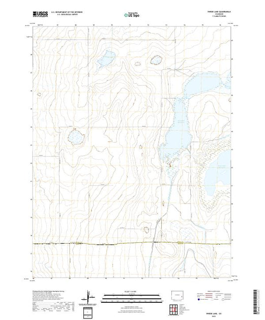 US Topo 7.5-minute map for Swede Lake CO – American Map Store