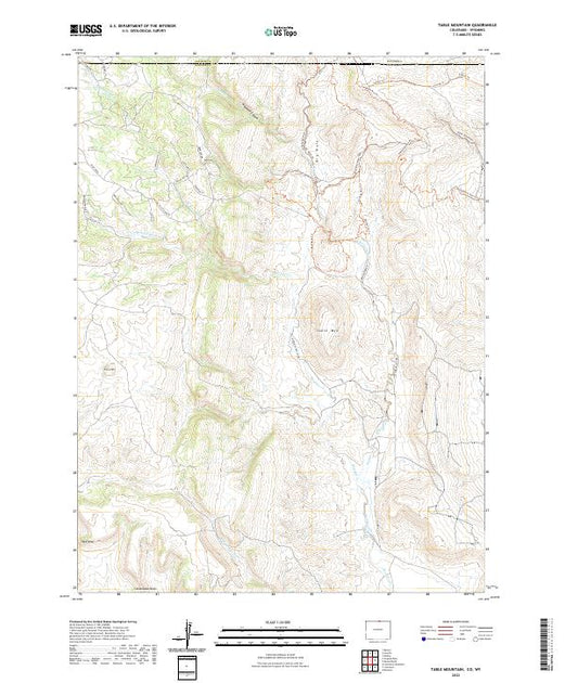 US Topo 7.5-minute map for Table Mountain COWY – American Map Store