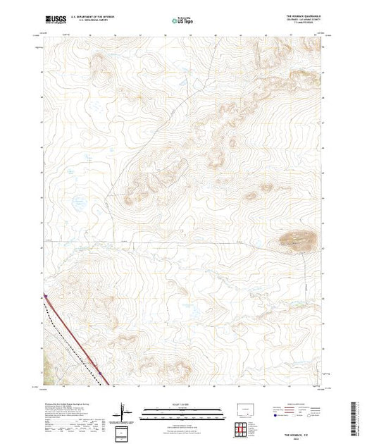 US Topo 7.5-minute map for The Hogback CO – American Map Store