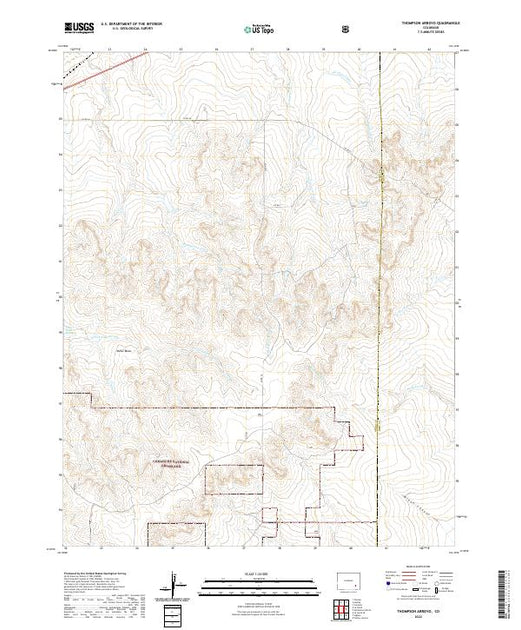 US Topo 7.5-minute map for Thompson Arroyo CO – American Map Store