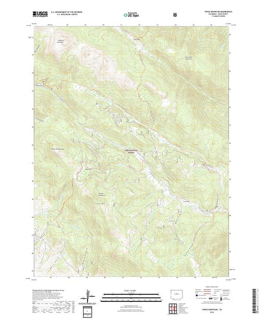US Topo 7.5-minute map for Topaz Mountain CO – American Map Store