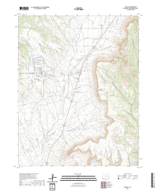 US Topo 7.5-minute map for Towaoc CO – American Map Store