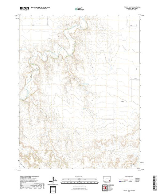 US Topo 7.5-minute map for Turkey Canyon CO – American Map Store