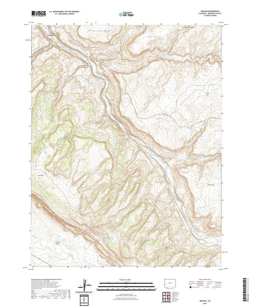 US Topo 7.5-minute map for Uravan CO – American Map Store