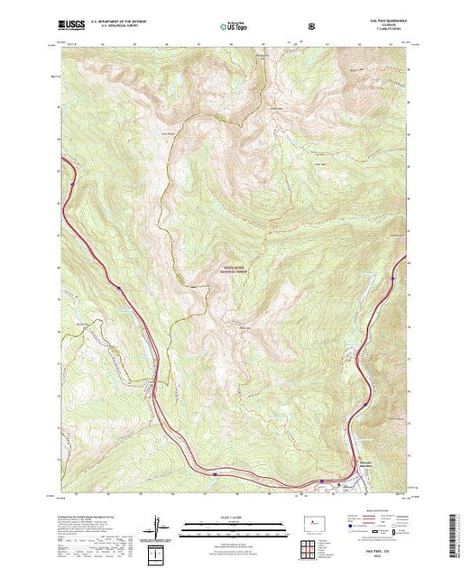 US Topo 7.5-minute map for Vail Pass CO – American Map Store