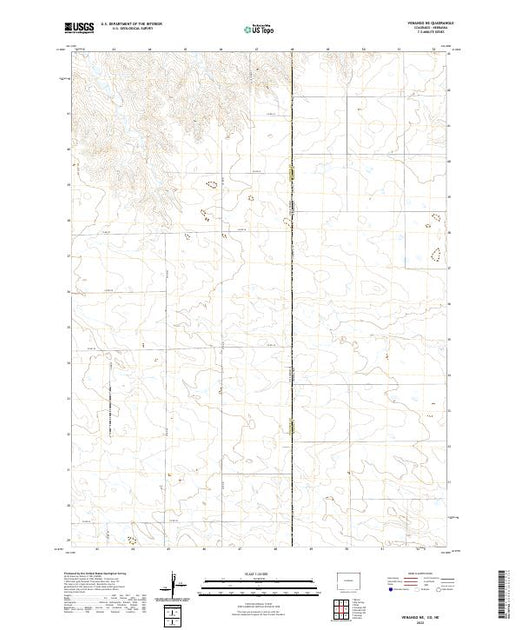US Topo 7.5-minute map for Venango NE CONE – American Map Store