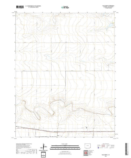 US Topo 7.5-minute map for Vilas North CO – American Map Store