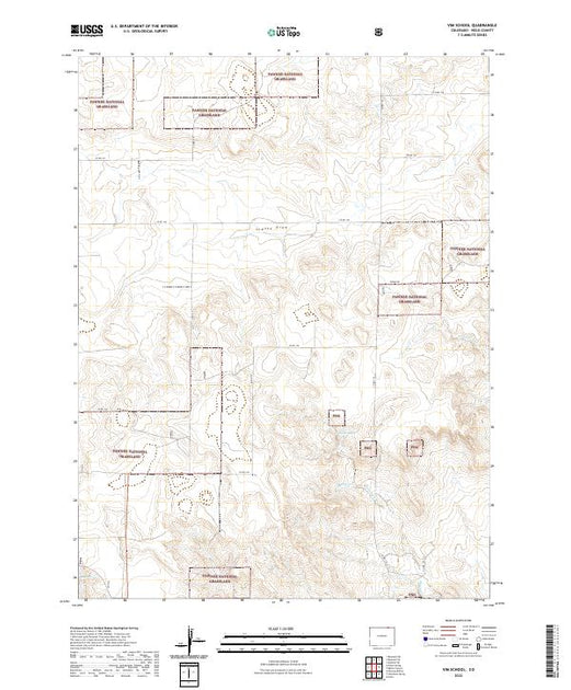 US Topo 7.5-minute map for Vim School CO – American Map Store