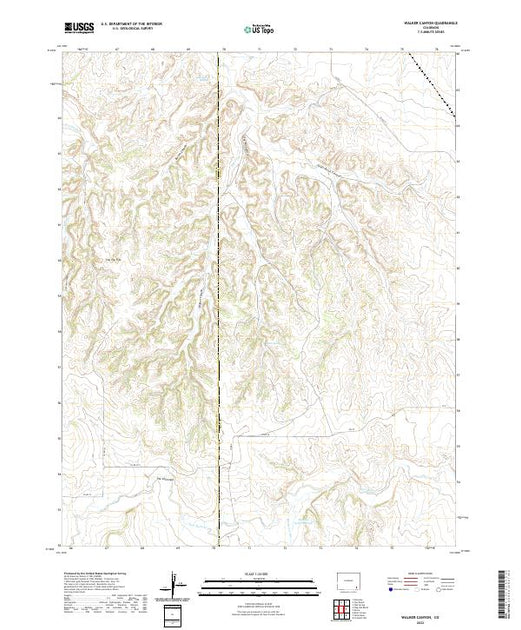 US Topo 7.5-minute map for Walker Canyon CO – American Map Store