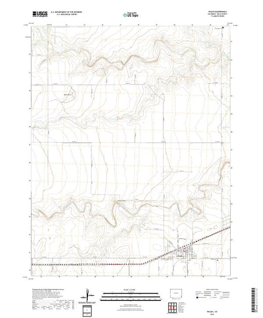US Topo 7.5-minute map for Walsh CO – American Map Store