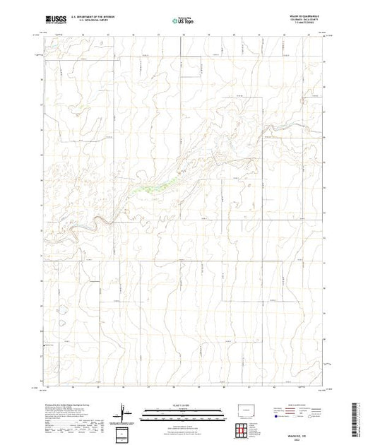 US Topo 7.5-minute map for Walsh SE CO – American Map Store