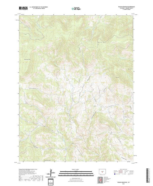 US Topo 7.5-minute map for Waugh Mountain CO – American Map Store