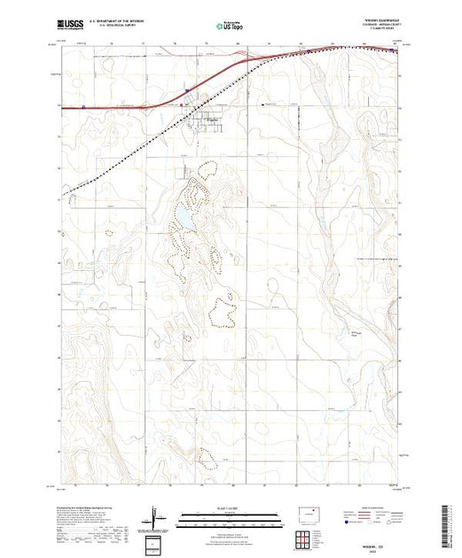 US Topo 7.5-minute map for Wiggins CO – American Map Store