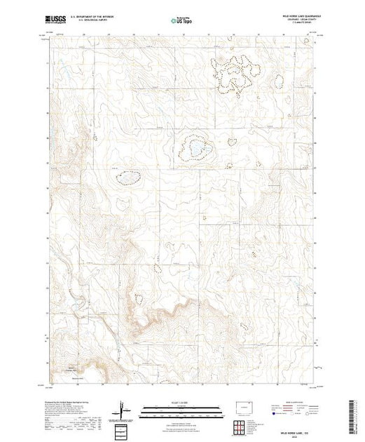 US Topo 7.5-minute map for Wild Horse Lake CO – American Map Store