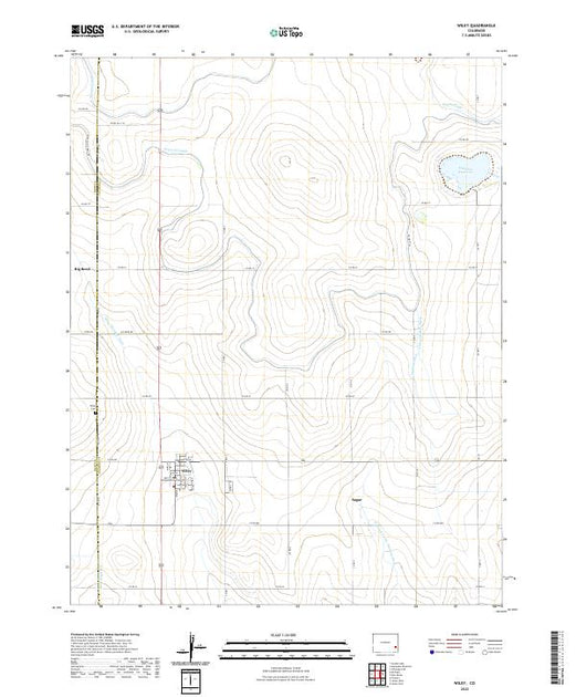 US Topo 7.5-minute map for Wiley CO – American Map Store