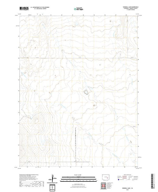 US Topo 7.5-minute map for Windmill Lake CO – American Map Store