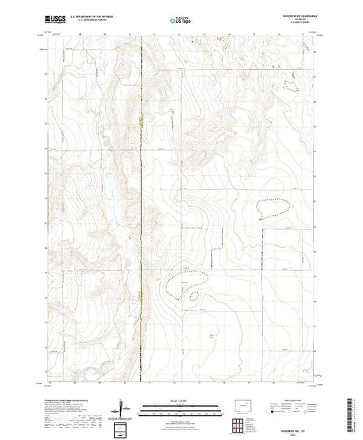 US Topo 7.5-minute map for Woodrow NW CO – American Map Store