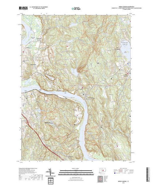 US Topo 7.5-minute map for Middle Haddam CT – American Map Store