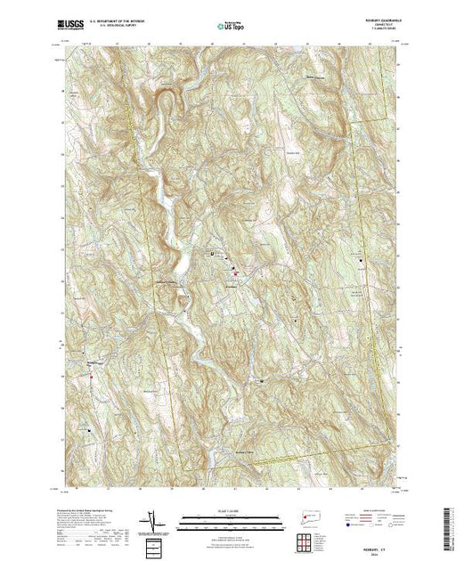 US Topo 7.5-minute map for Roxbury CT – American Map Store