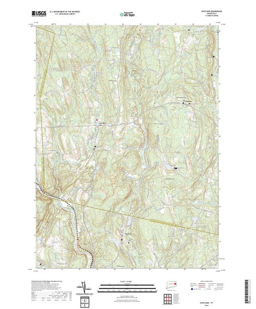 US Topo 7.5-minute map for Scotland CT – American Map Store