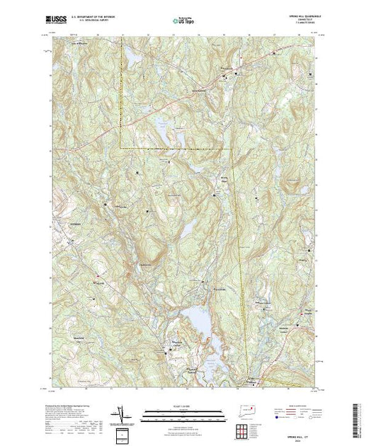 US Topo 7.5-minute map for Spring Hill CT – American Map Store