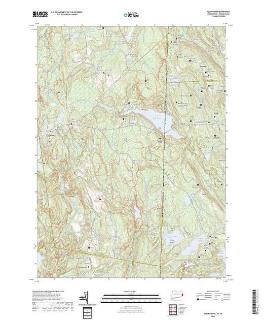 US Topo 7.5-minute map for Voluntown CTRI – American Map Store